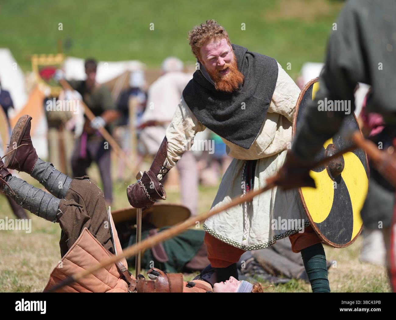 Viking reenactors take part in the Boyne Valley Viking Experience at ...