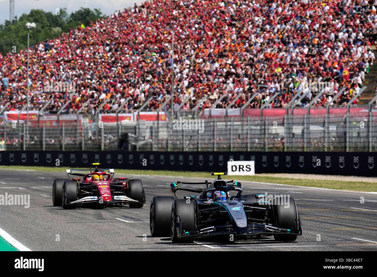 Mercedes driver Andrea Kimi Antonelli of Italy steers his car in front ...