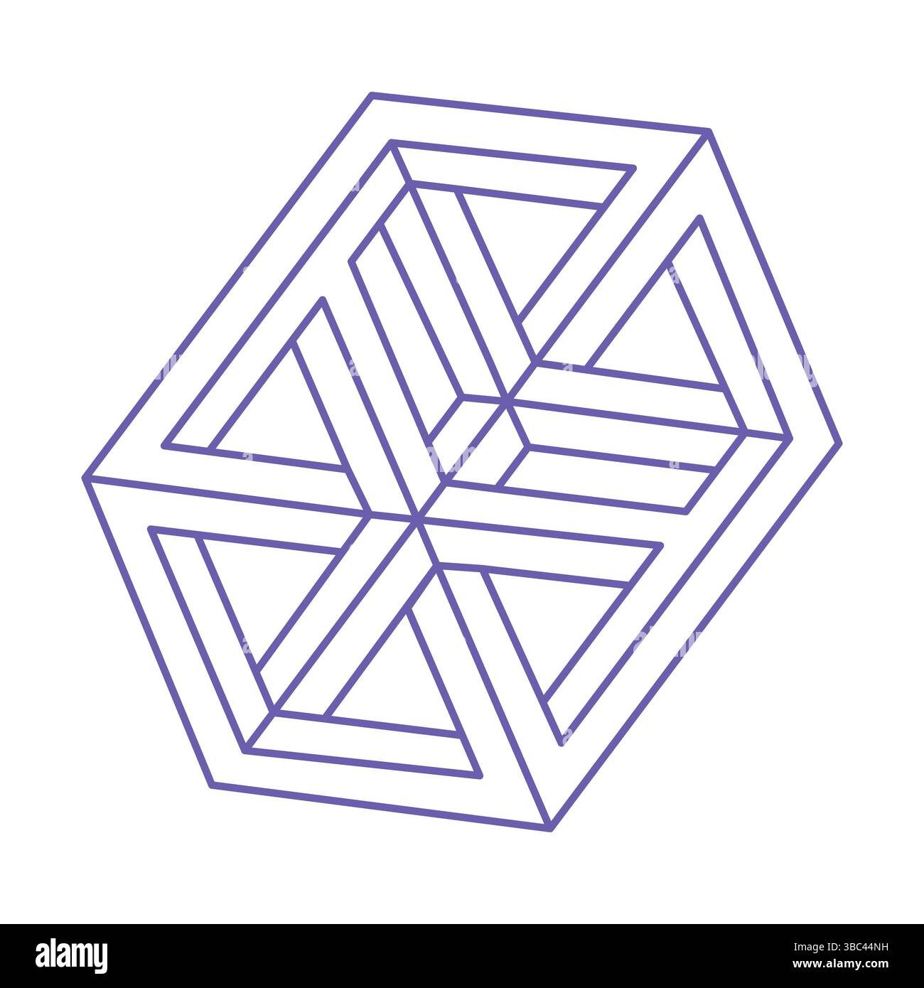 Impossible shapes. Sacred geometry. Logo. Optical illusion. Impossible ...