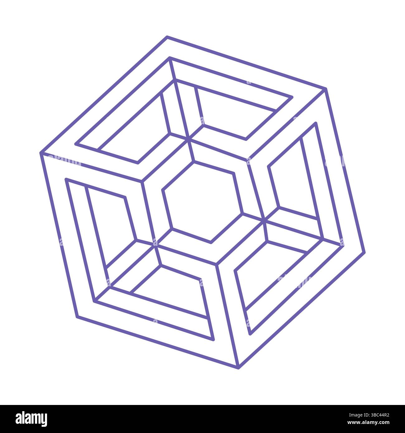 Impossible shapes. Sacred geometry figure. Optical illusion. Abstract ...