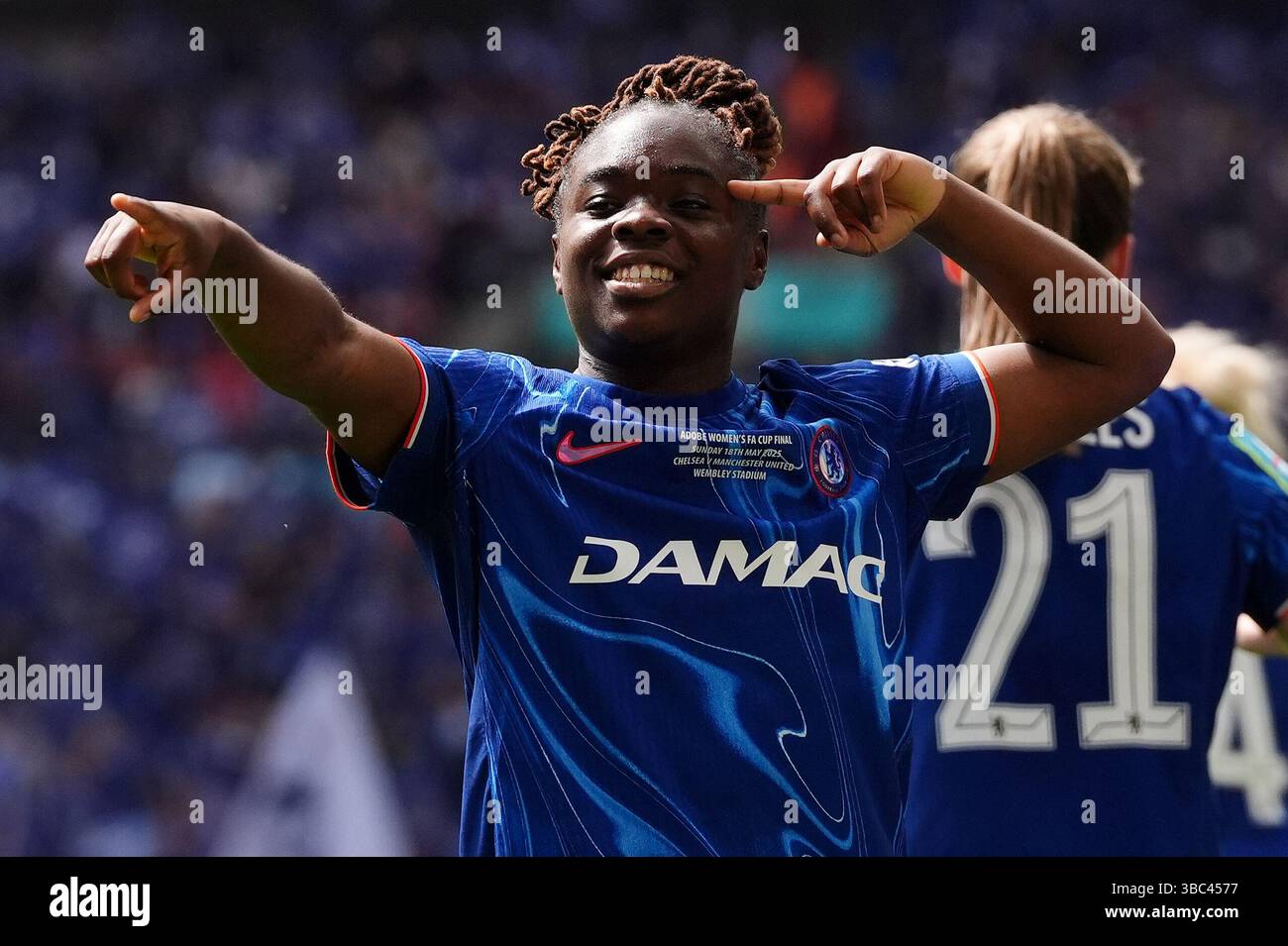 Chelsea's Sandy Baltimore celebrates scoring their side's first goal of ...