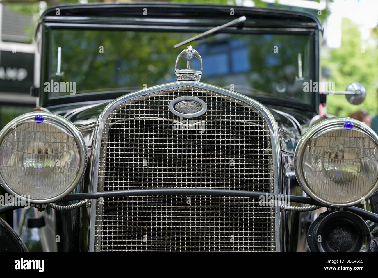 Germany Berlin May 11, 2025. Ford Model A Grille with Emblem. The ...