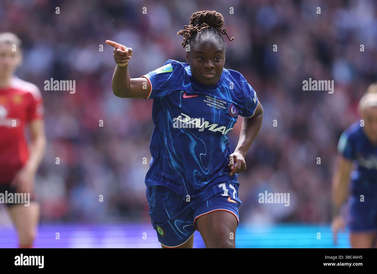 London, UK. 18th May, 2025. Sandy Baltimore of Chelsea celebrates after ...
