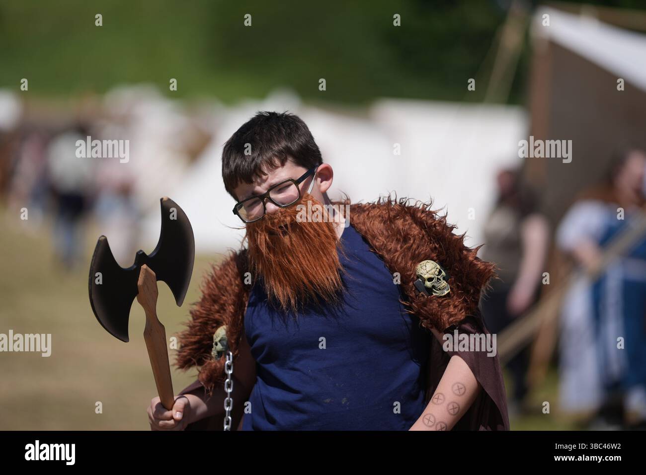 11-year-old Oisin Corrigan, from Liverpool, takes part in the Boyne ...