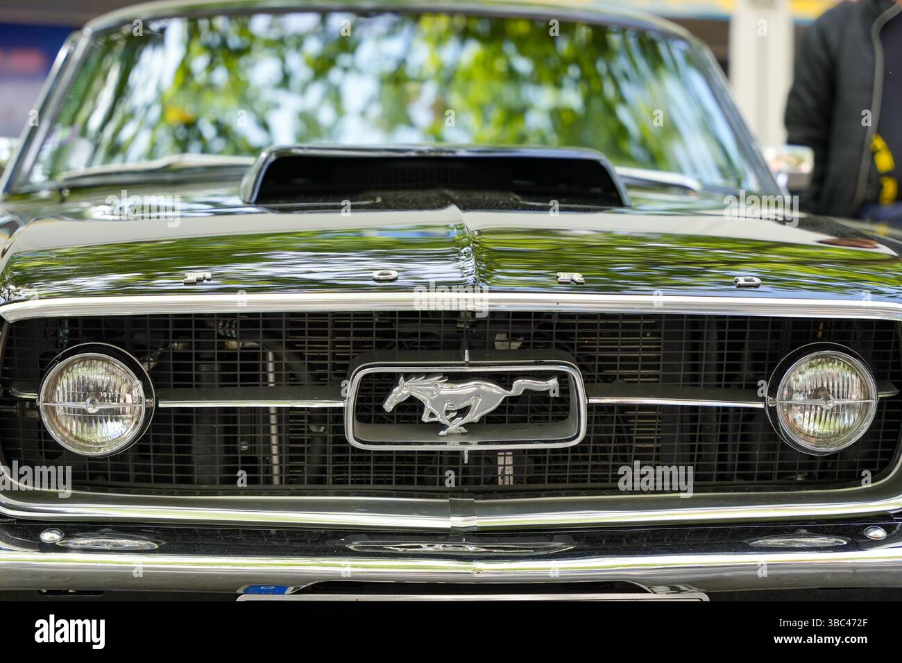 Germany Berlin May 11, 2025. Ford Mustang Front View. The legendary ...