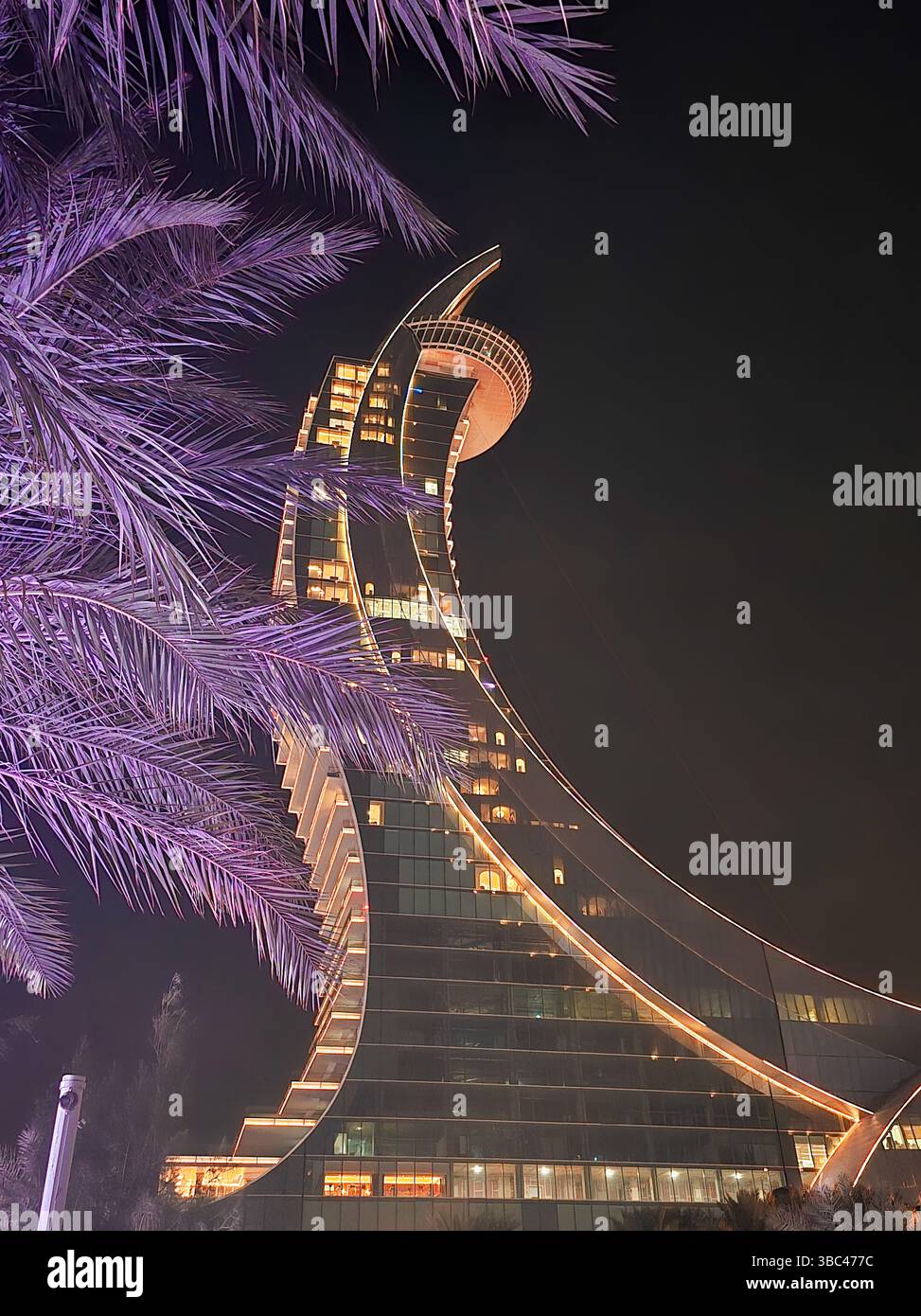 Cres Katara Tower, is a new landmark in Doha, Qatar Stock Photo - Alamy