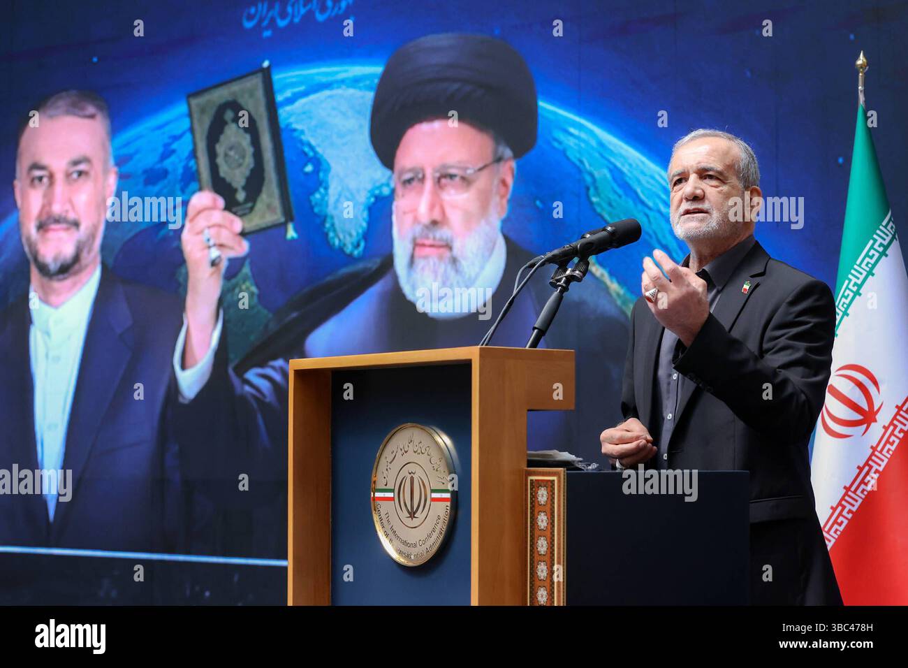 Iranian President, Masoud Pezeshkian, participates in the Resistance ...