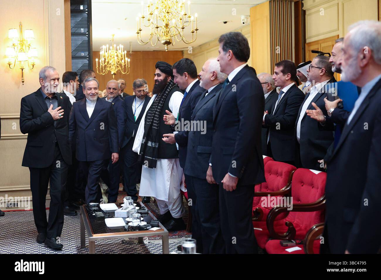 Iranian President Masoud Pezeshkian participates in the Tehran Dialogue ...