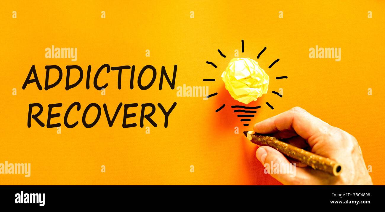 Addiction recovery symbol. Concept words Addiction recovery on ...