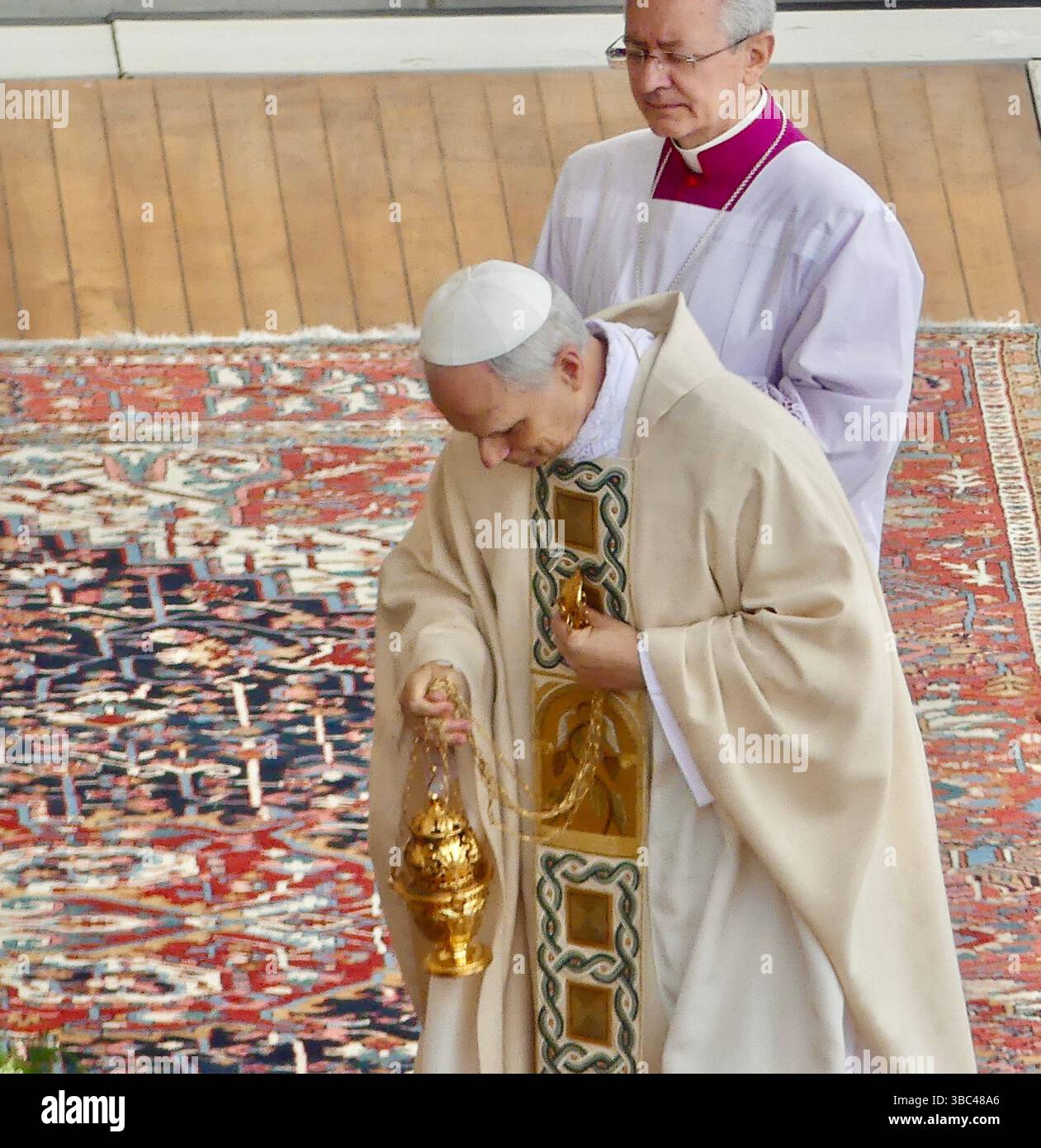 Vatican City, Vatican. May 18, 2025, Vatican, Italy: (int) pope leo xiv presides over inaugural ...