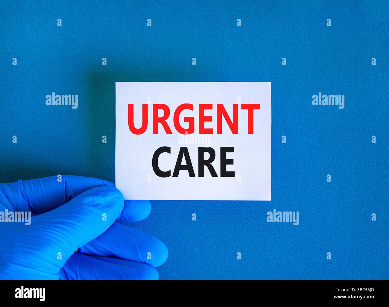 Urgent care symbol. Concept words Urgent care on beautiful white card ...