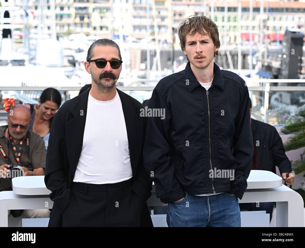Cannes, France. May 18th, 2025. Shia Labeouf and Leo Lewis O’Neil ...