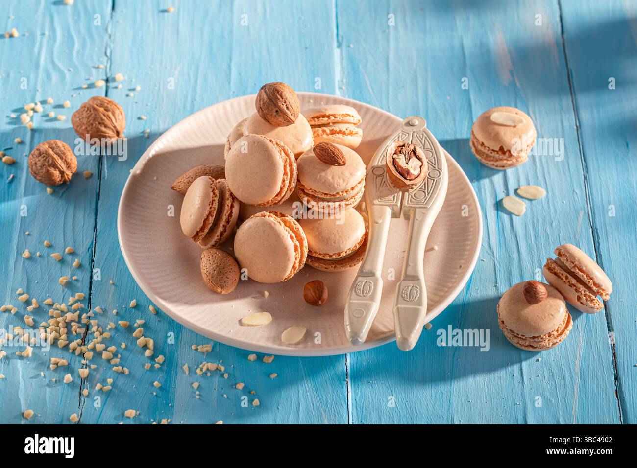 Delicious and sweet nut macarons .made of mix of nuts. Macarons made of ...