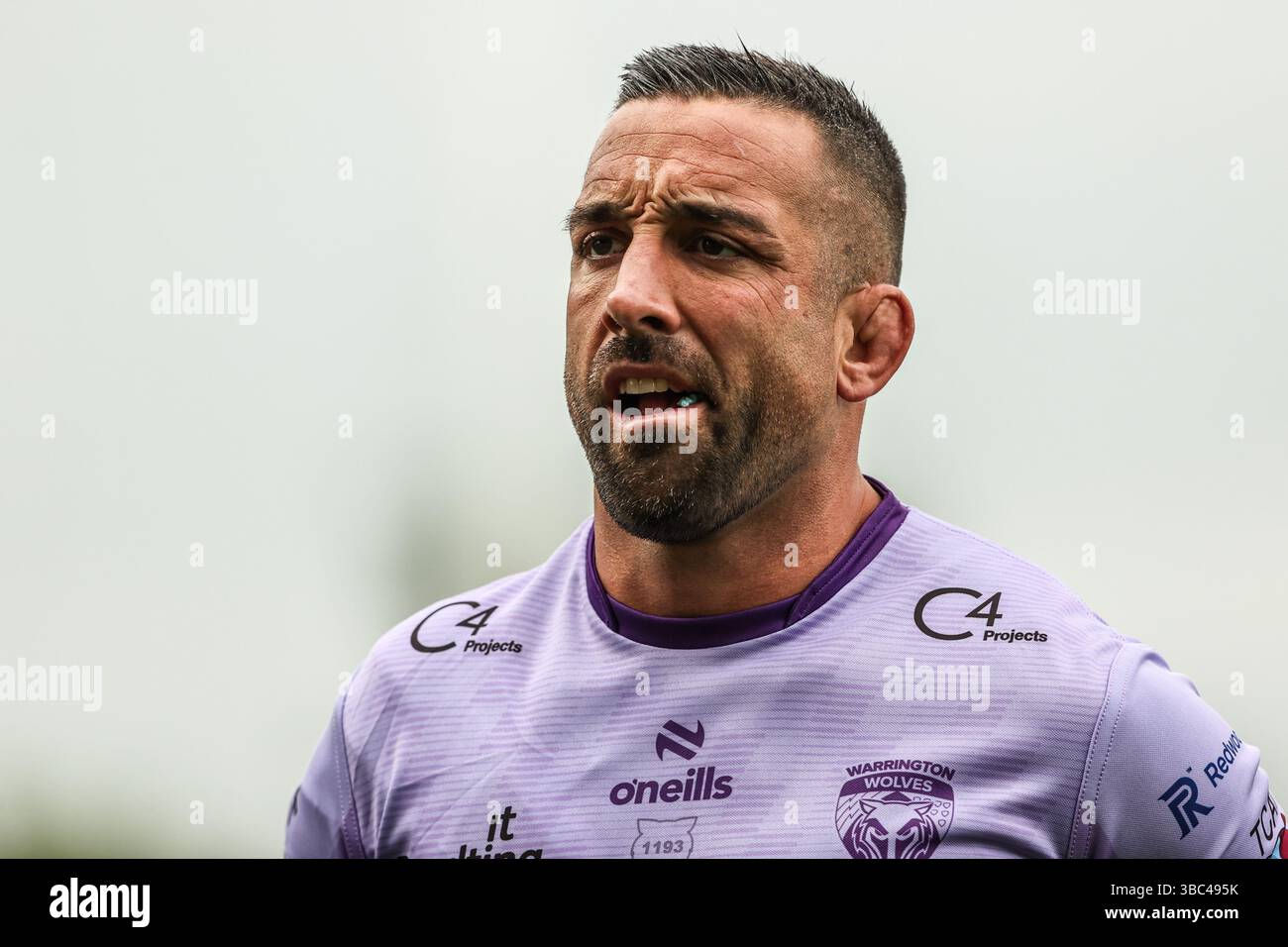Wakefield, UK. 18th May, 2025. Paul Vaughan of Warrington Wolves during ...