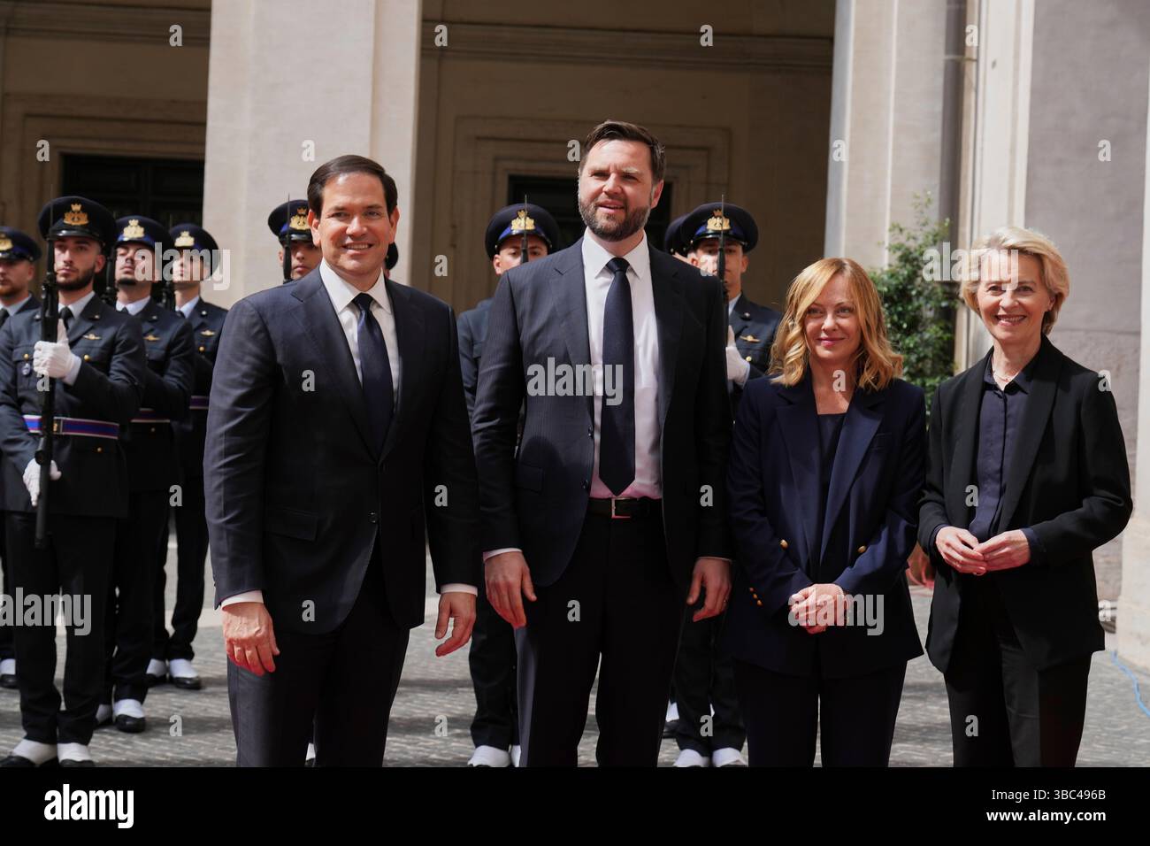 From left, Secretary of State Marco Rubio, Vice President JD Vance ...
