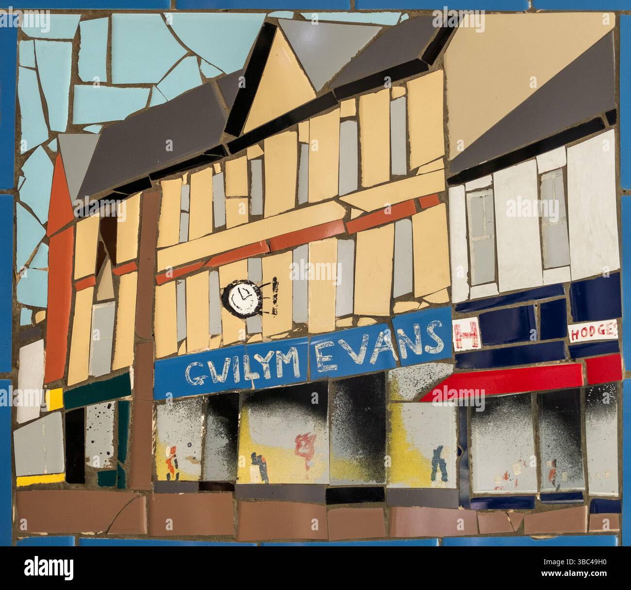 Ceramic Mosaic Picture of Gwilym Evans Shop in the Pontypridd Museum ...