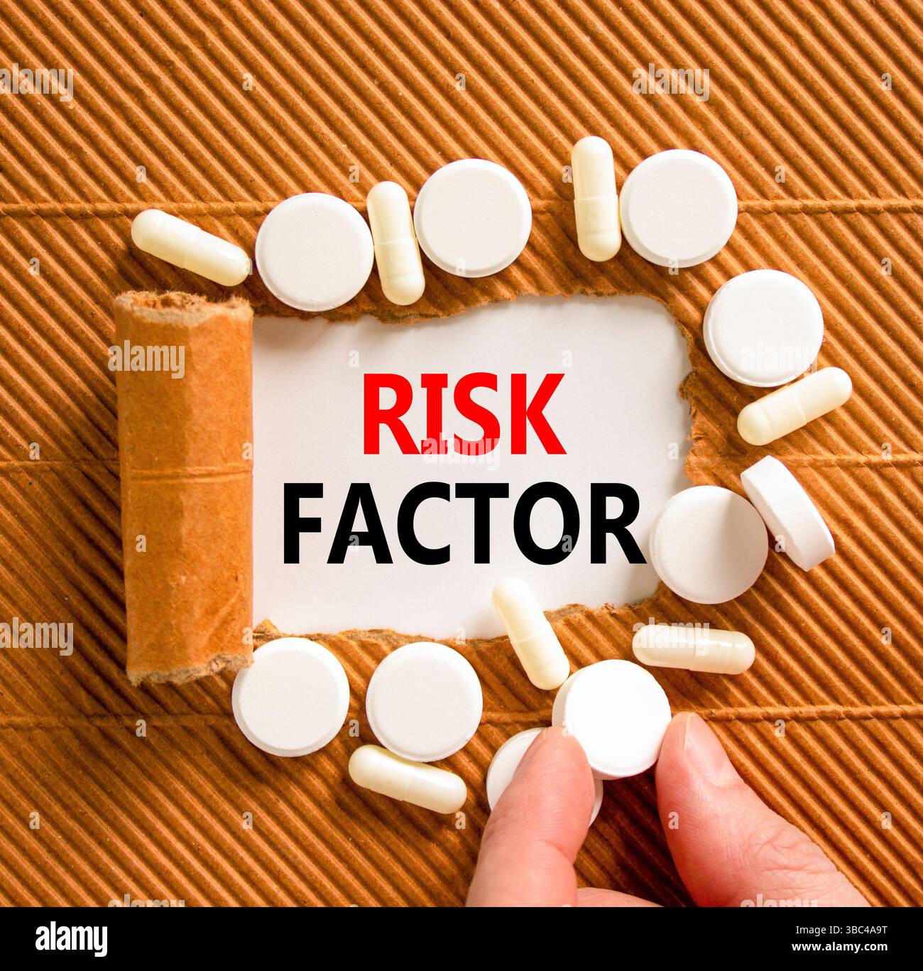 Risk factor symbol. Concept words Risk factor on beautiful white paper ...
