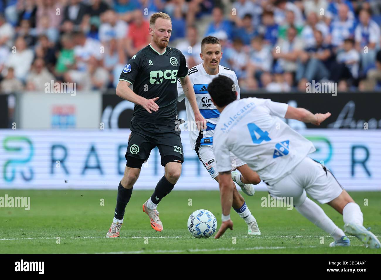 ZWOLLE, NETHERLANDS - MAY 18: Romano Postema of FC Groningen during the Dutch Eredivisie match ...