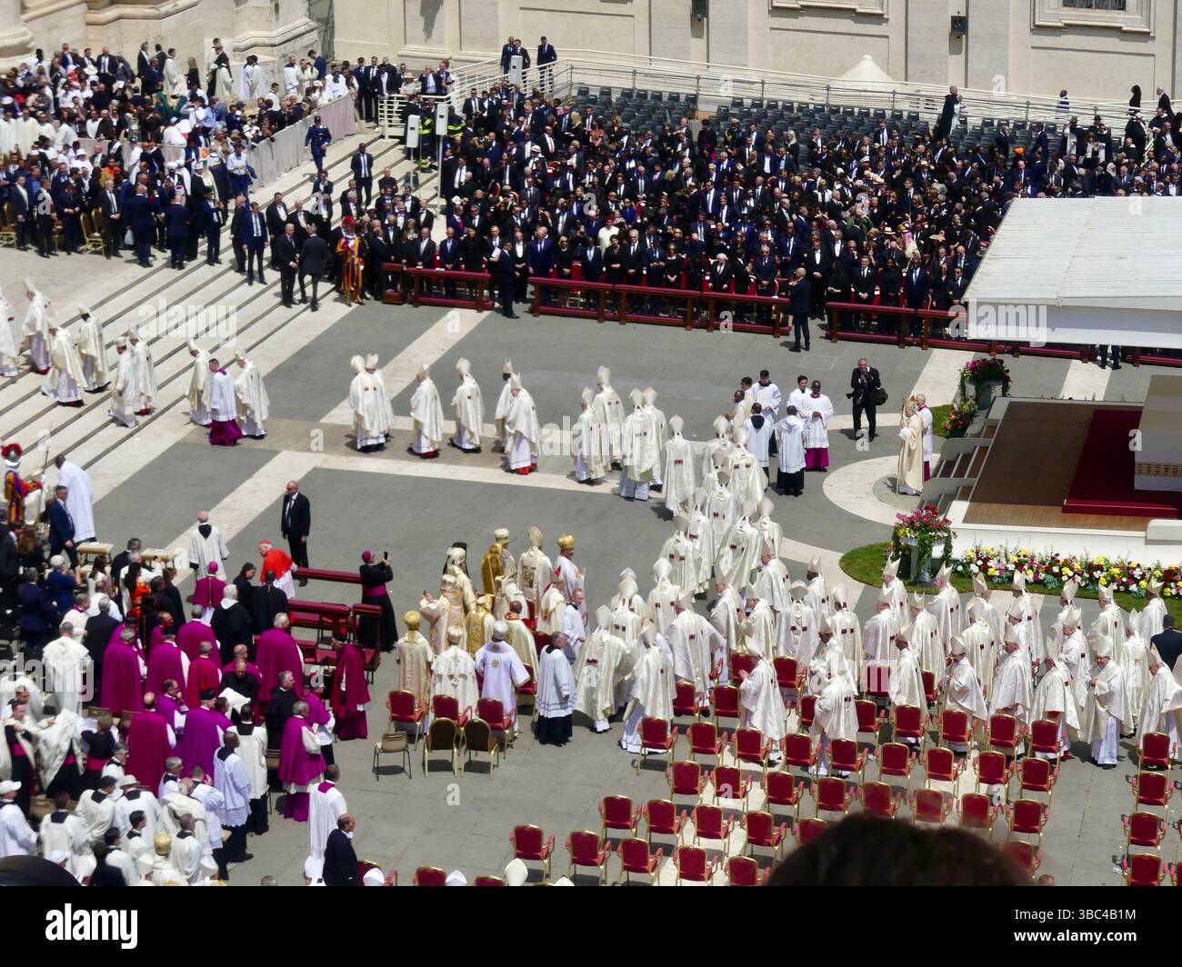 Vatican City, Vatican. May 18, 2025, Vatican, Italy: Pope leo xiv presides over inaugural mass ...