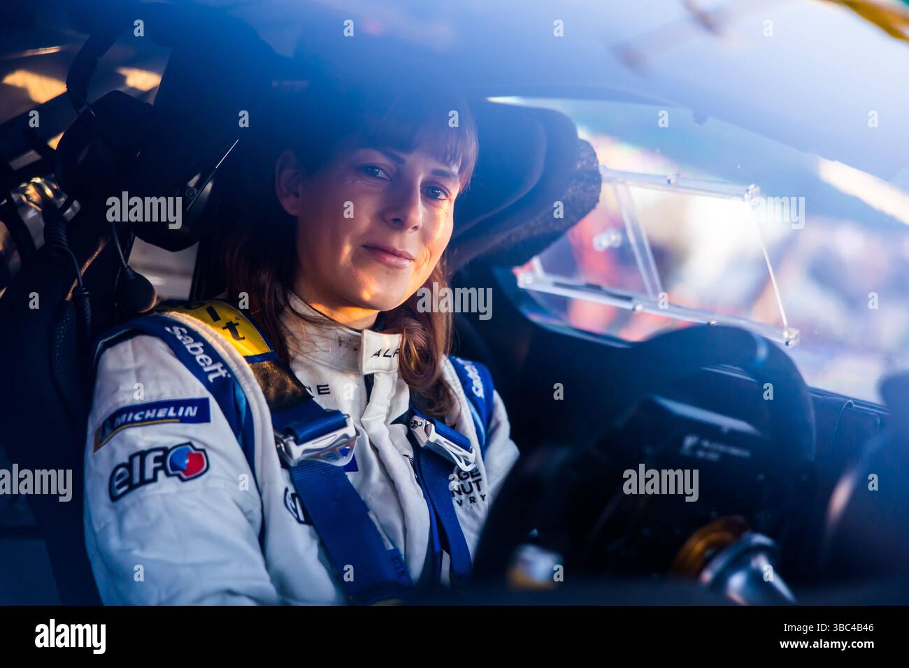 VIDUEIRA Mireille, REY Jeanne, Alpine A110 RGT, Team Bonneton HDG, portrait during the Rallye d ...