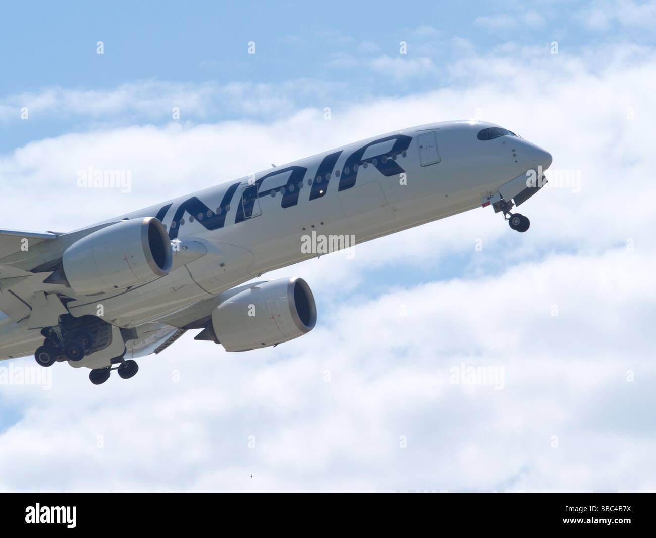 Finnair Airbus A350 taking off – aviation over southern Germany Stock ...