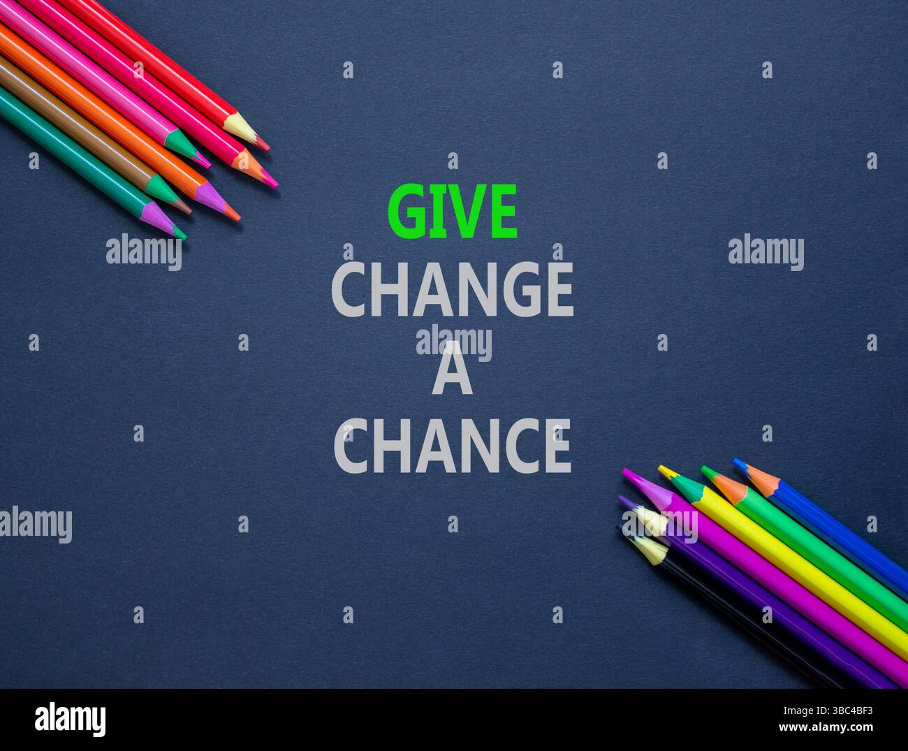 Give change a chance symbol. Concept words phrase Give change a chance ...