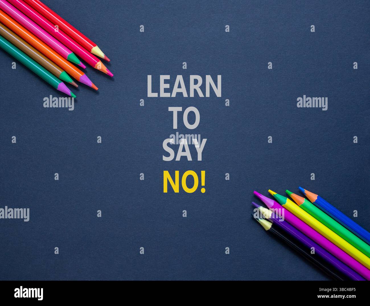 Learn to say no symbol. Concept words phrase Learn to say no on ...