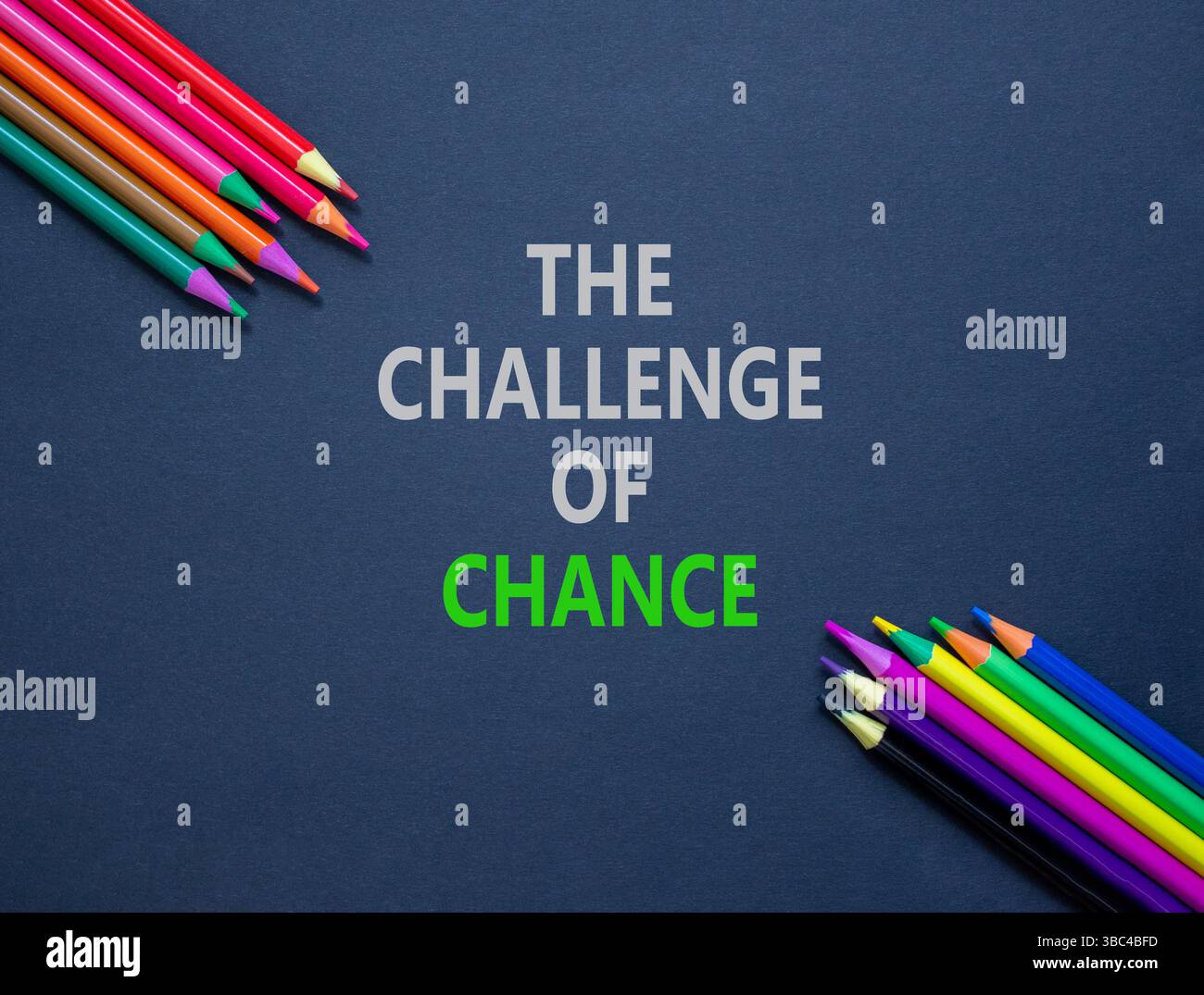 The challenge of chance symbol. Concept words phrase The challenge of ...