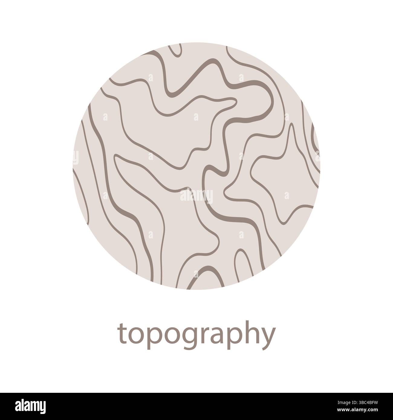 Round topography shapes abstract circle wavy lines Stock Vector Image ...