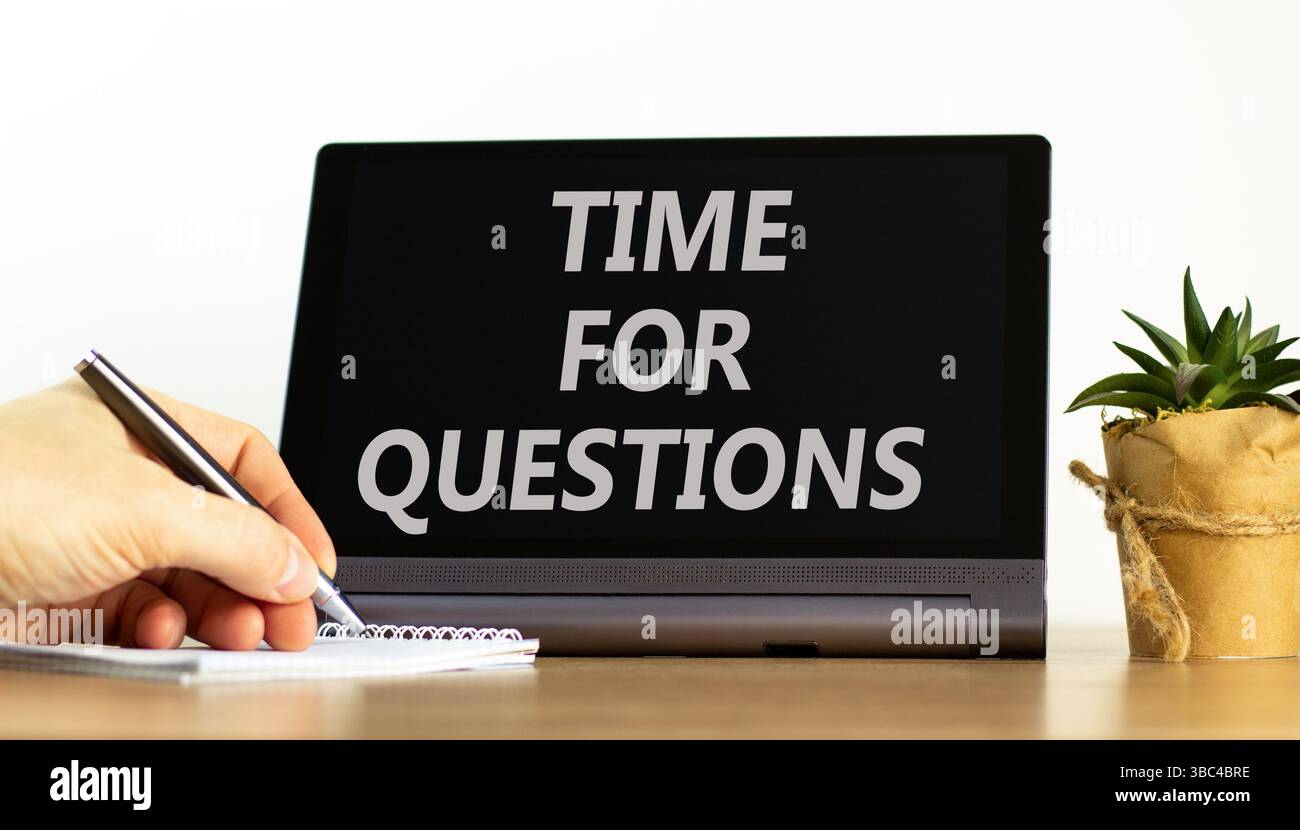 Time for questions symbol. Concept words Time for questions on ...