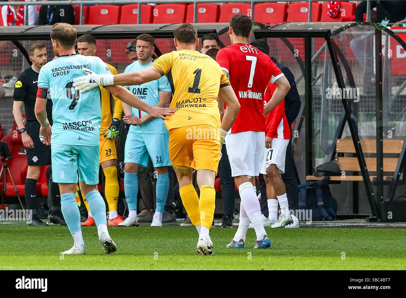 ALKMAAR - 18-05-2025, AFAS Stadium. Dutch Eredivisie Football 2024 / 2025, during the match AZ ...