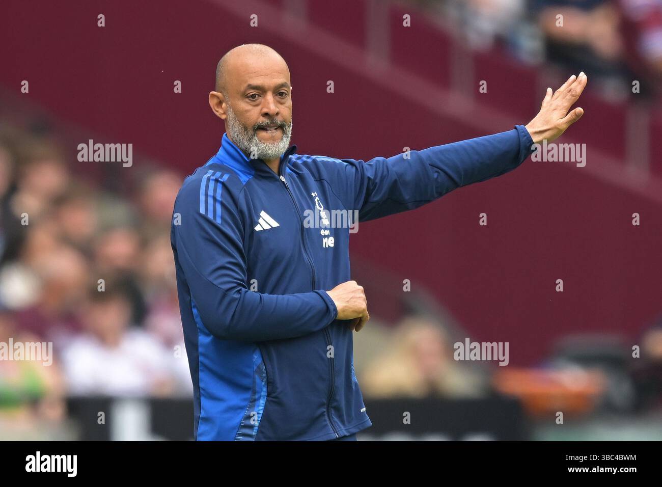 London, UK. 18th May, 2025. Nuno Espirito Santo Manager of Nottingham ...
