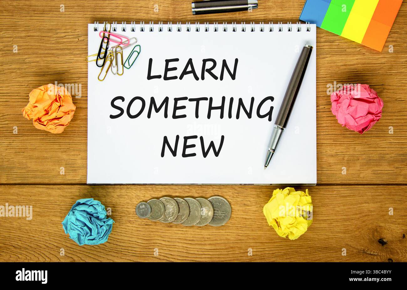 Learn something new symbol. Concept words Learn something new on ...