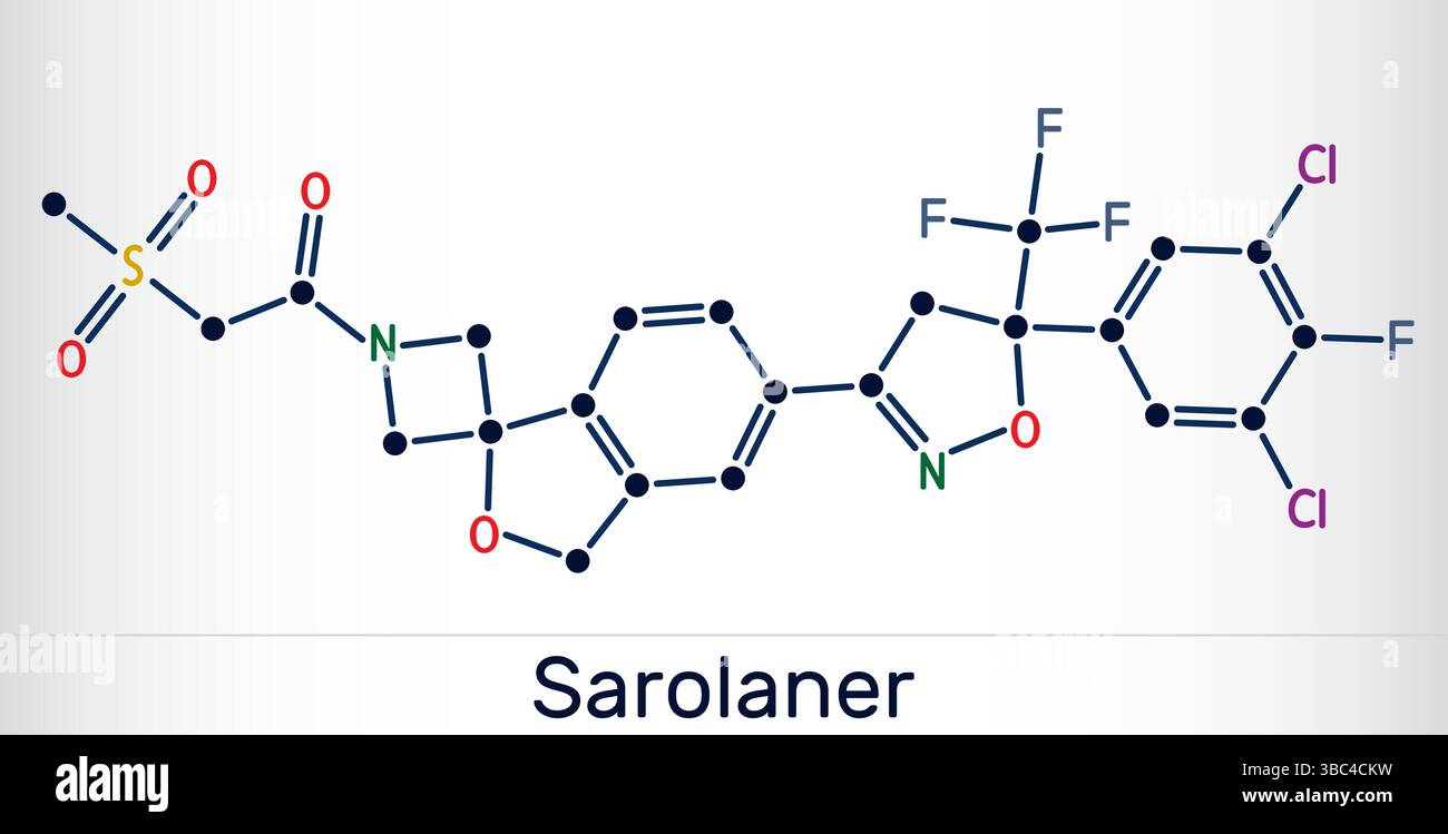 Sarolaner molecule, a veterinary medicine ectoparasiticide, used to ...