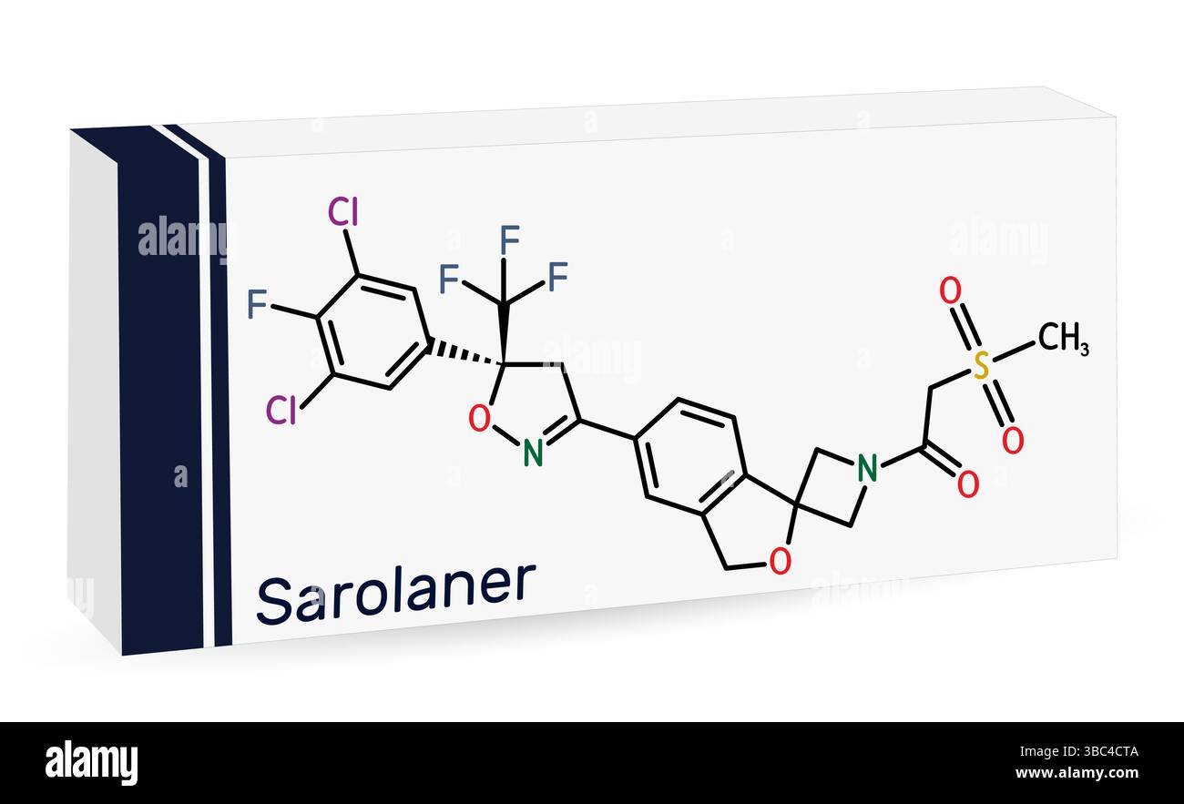 Sarolaner molecule, a veterinary medicine ectoparasiticide, used to ...