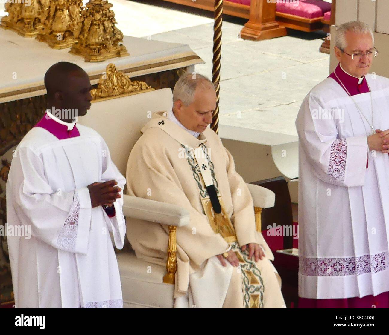 Vatican City, Vatican. May 18, 2025, Vatican, Italy: (int) pope leo xiv presides over inaugural ...