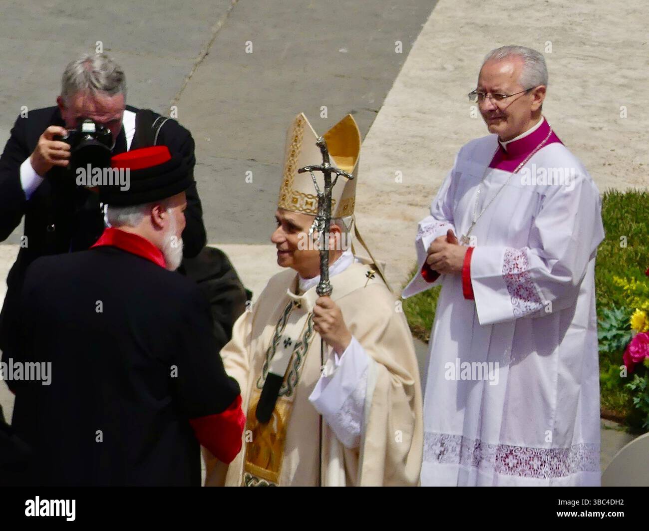 Vatican City, Vatican. May 18, 2025, Vatican, Italy: (int) pope leo xiv presides over inaugural ...