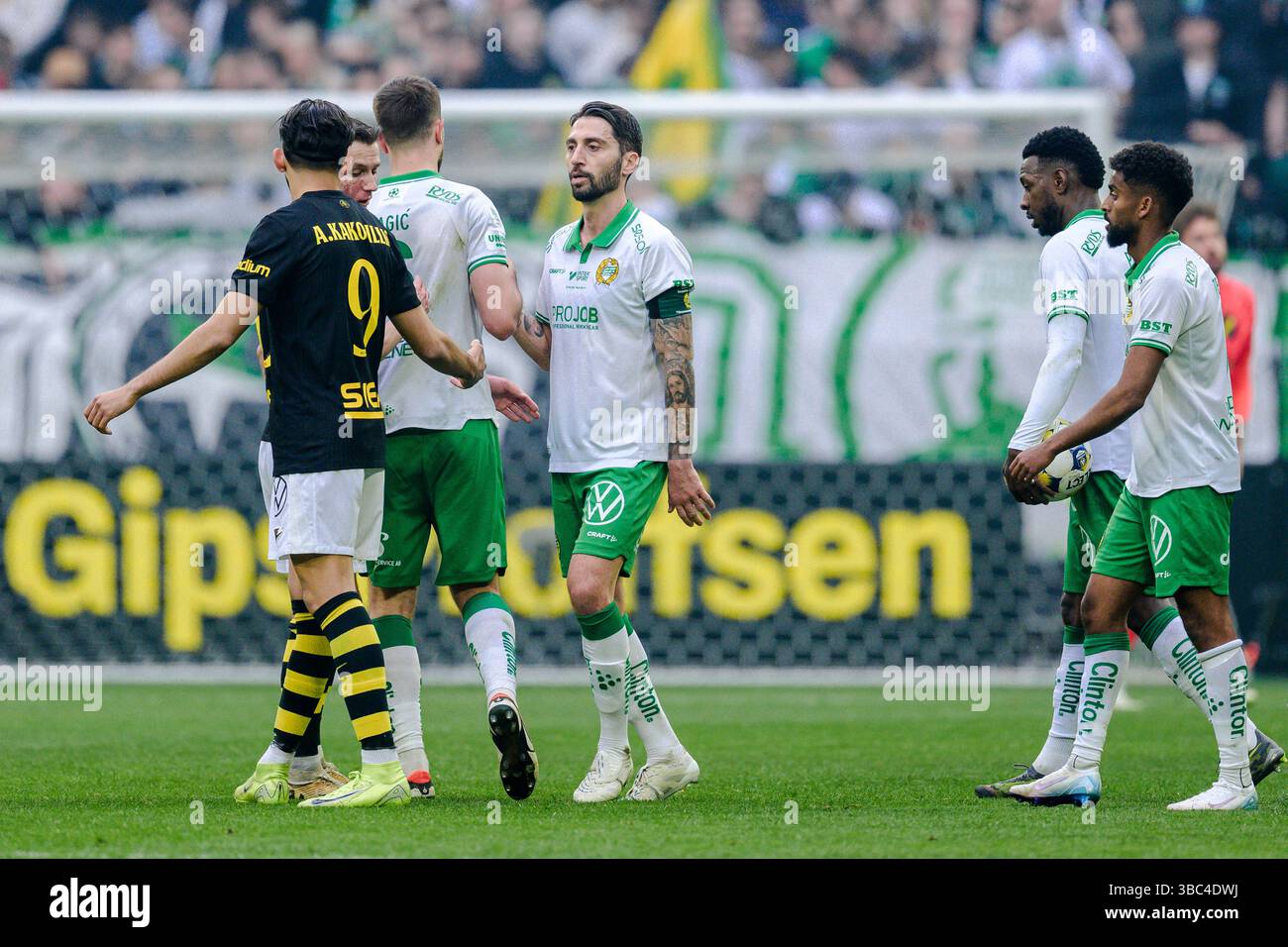 250518 Hammarbys Nahir Besara efter fotbollsmatchen i Allsvenskan mellan AIK och Hammarby den 18 ...