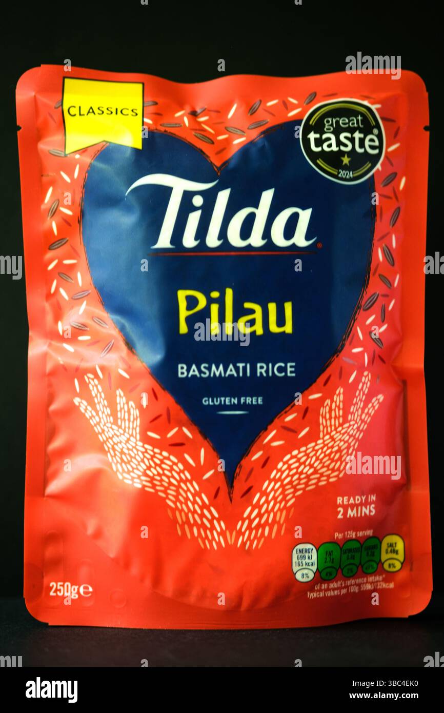 London UK, May 18 2025, A Packet Of Tilda Asian Style Microwave Pilau ...