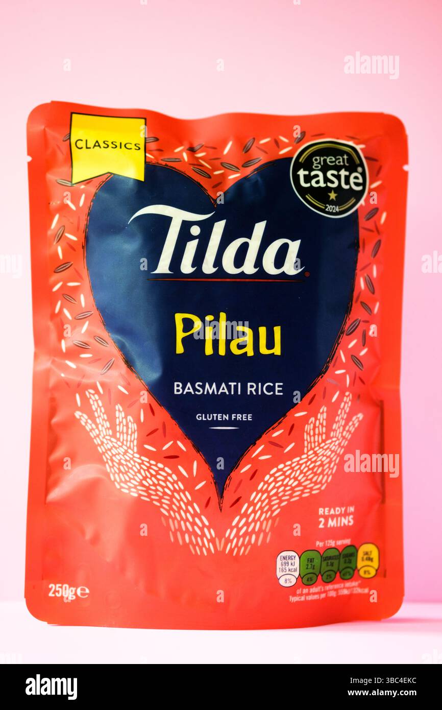 London UK, May 18 2025, A Packet Of Tilda Asian Style Microwave Pilau ...