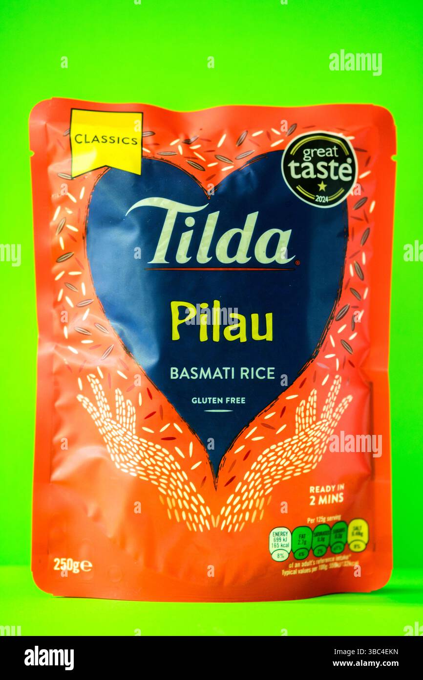 London UK, May 18 2025, A Packet Of Tilda Asian Style Microwave Pilau ...