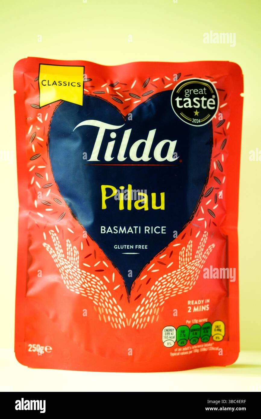 London UK, May 18 2025, A Packet Of Tilda Asian Style Microwave Pilau ...