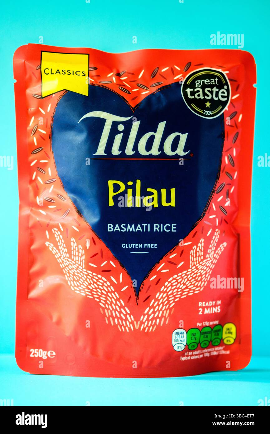 London UK, May 18 2025, A Packet Of Tilda Asian Style Microwave Pilau ...