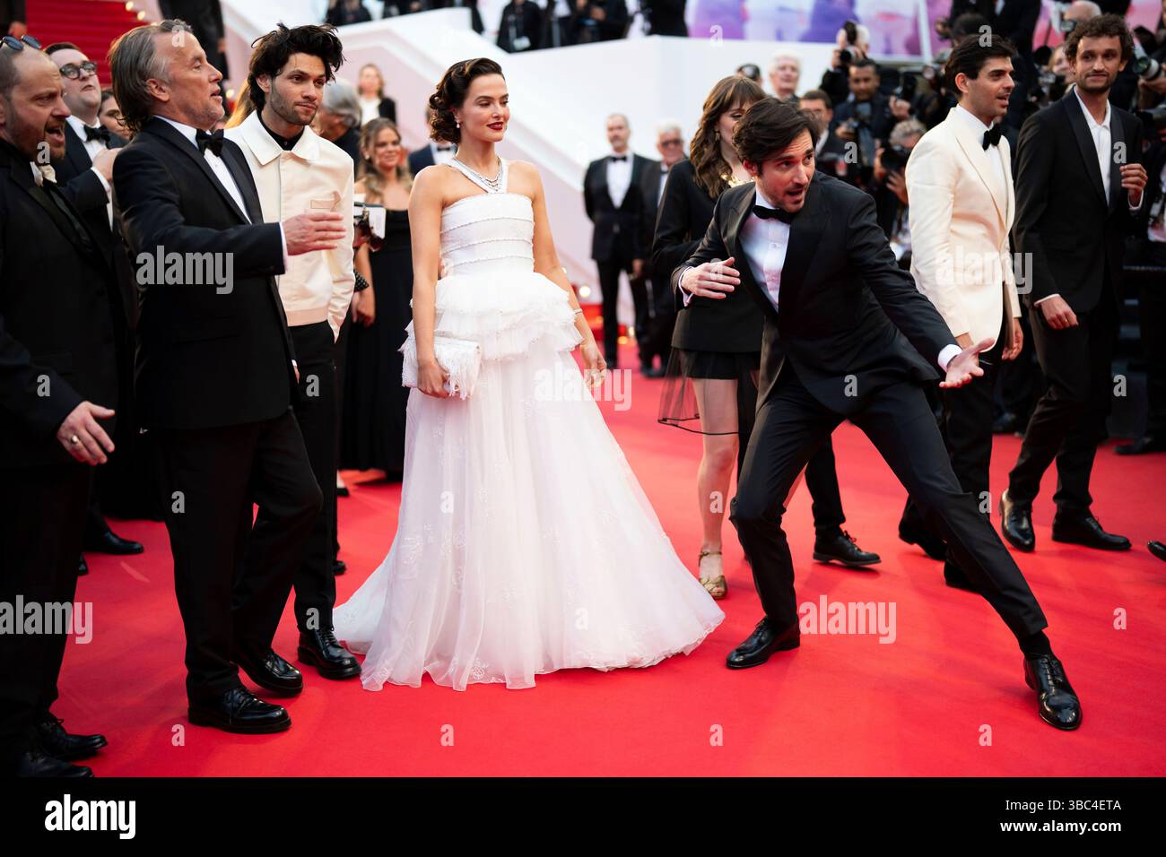 Director Richard Linklater, from left, Paolo Luka-Noe, Zoey Deutch ...