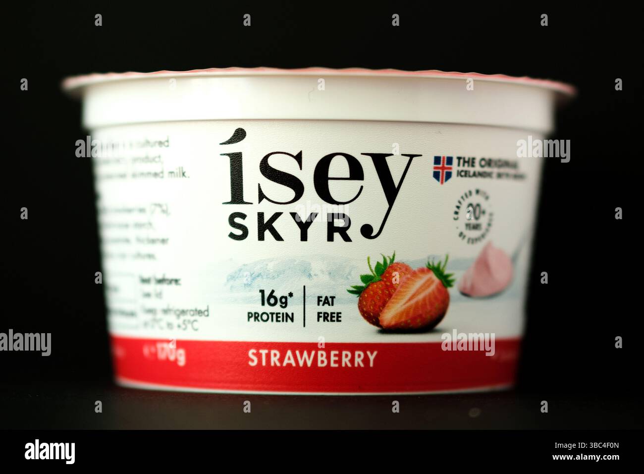 London UK, May 18 2025, Authentic Healthy Isey Skyr Strawberry Flavoured Icelandic Yogurt Stock ...