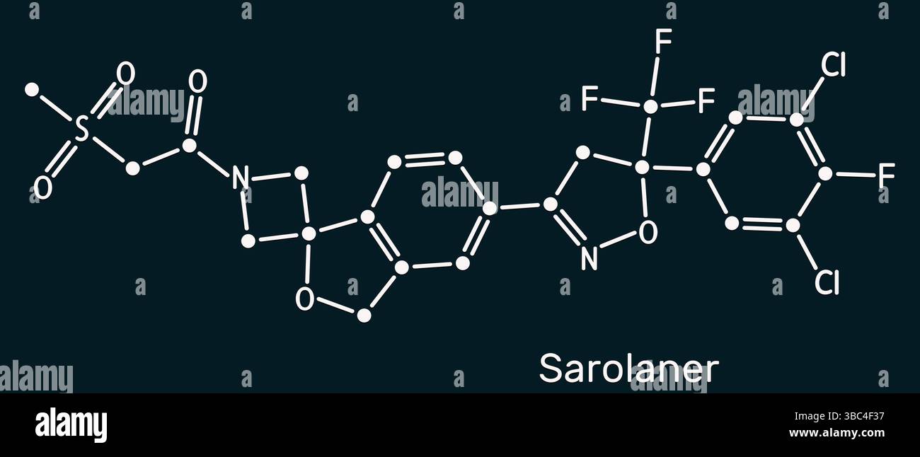 Sarolaner molecule, a veterinary medicine ectoparasiticide, used to ...