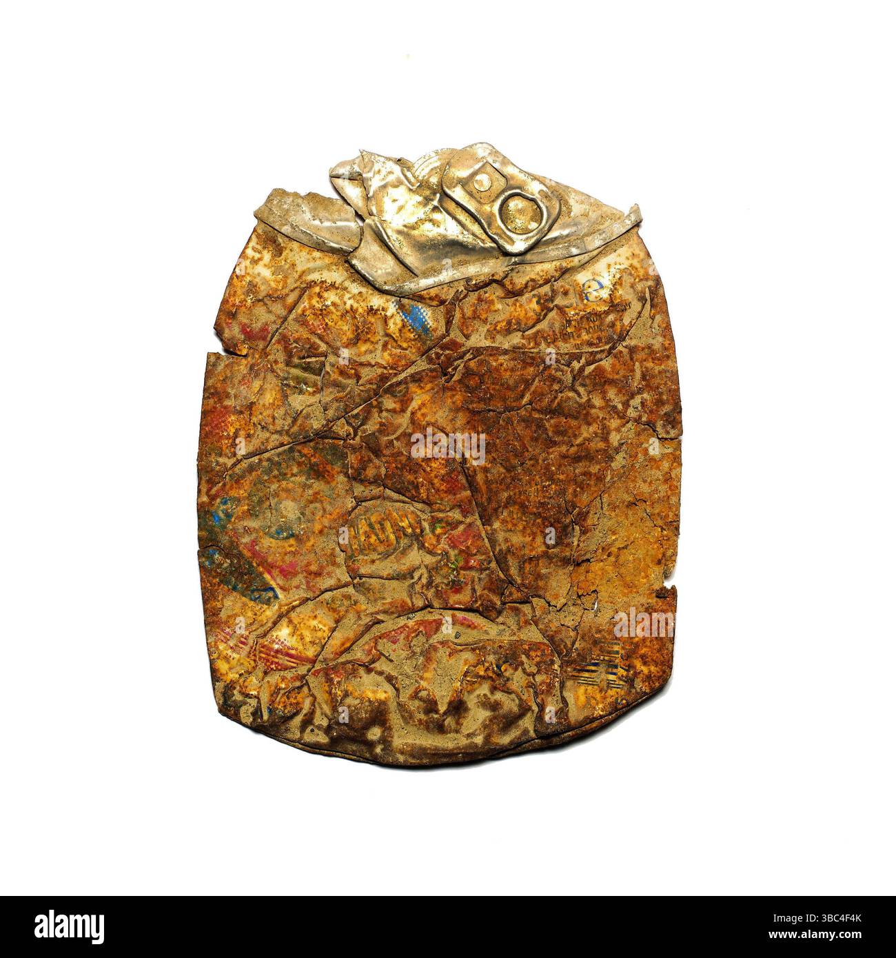 A crushed beer can rests on a white background, highlighting issues of ...