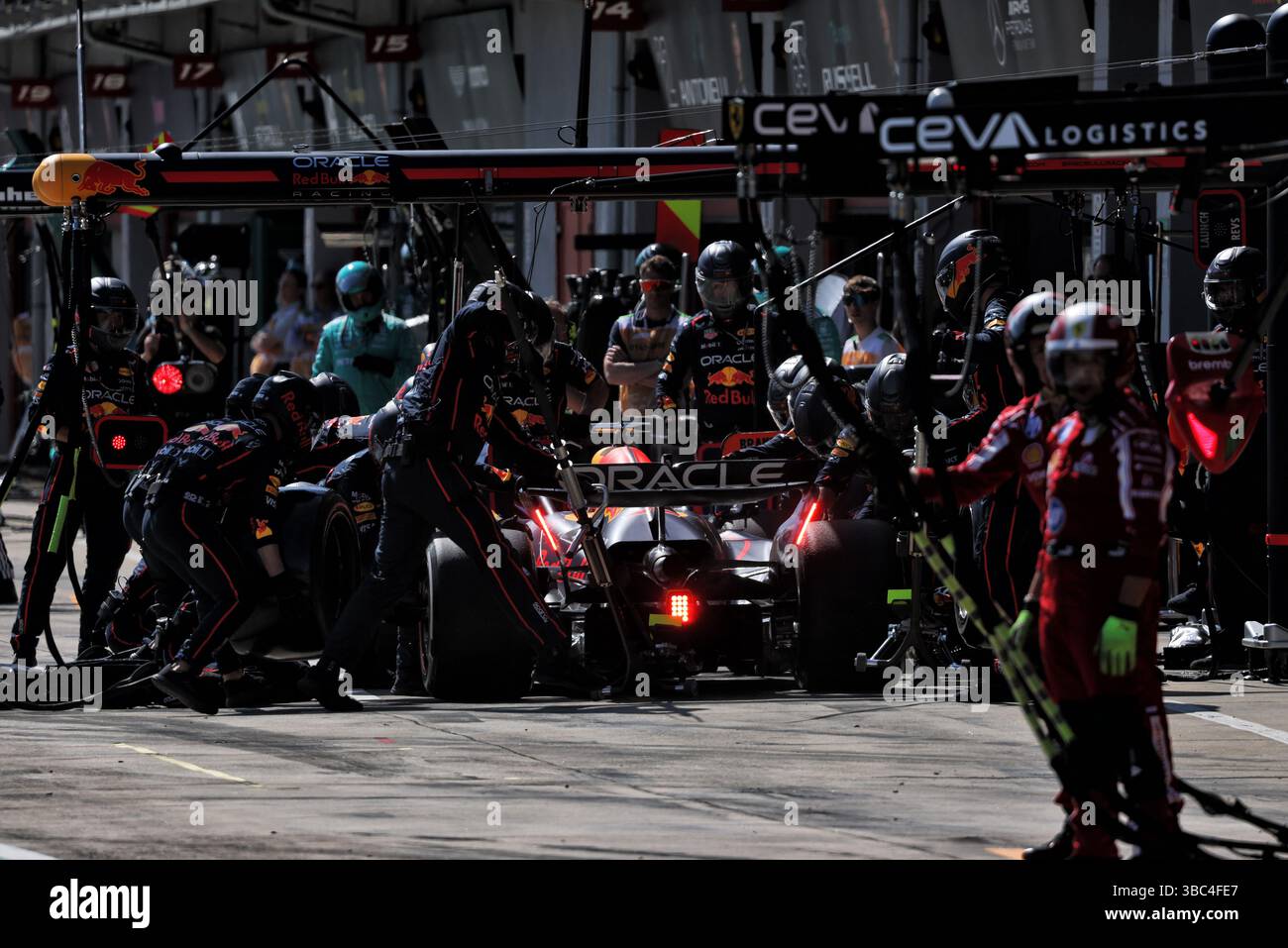 Imola, Italy. 18th May, 2025. Max Verstappen (NLD) Red Bull Racing RB21 ...
