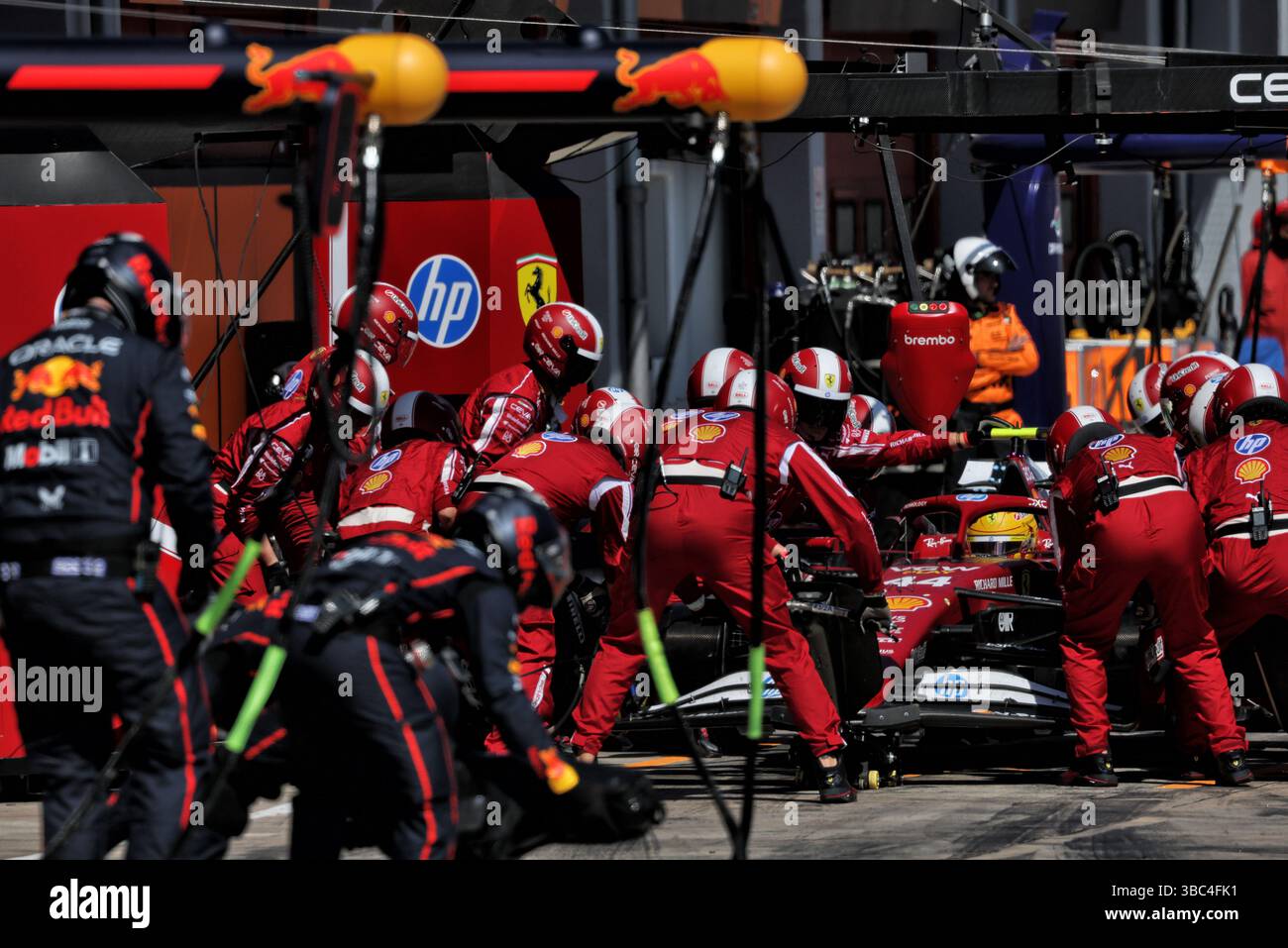 Imola, Italy. 18th May, 2025. Lewis Hamilton (GBR) Ferrari SF-25 makes ...