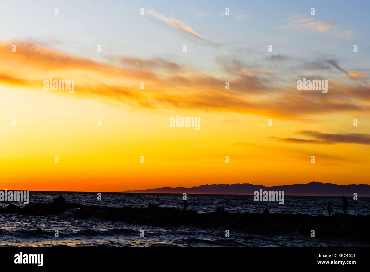 Sunset at Redondo Beach Stock Photo - Alamy